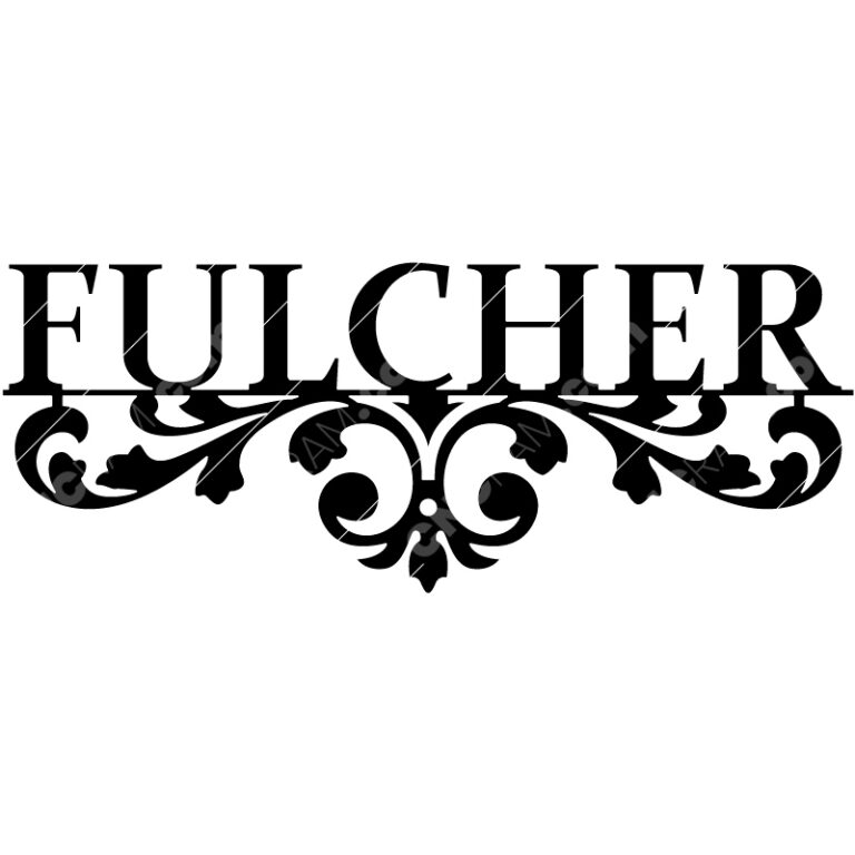 Classy Scroll Custom Last Name Metal Sign Package - DXF File Cut-Ready ...