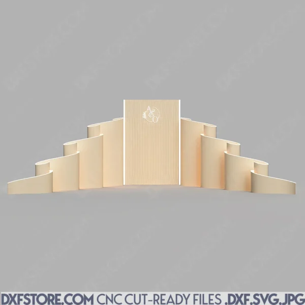 Curvy Wedding Backdrop DXF - Elegant CNC Design for Stunning Wedding ...