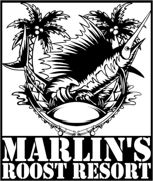 Marlin Fish with Fishing Rods and Sea Waves Signs CNC Files - Marlin ...