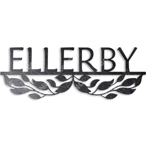 Classy Scroll Custom Last Name Metal Sign Package - DXF File Cut-Ready ...