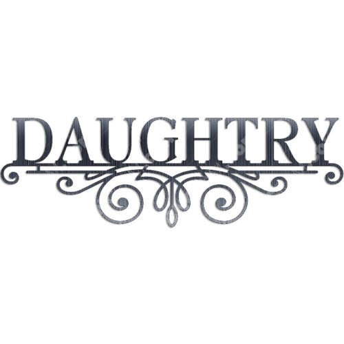 Classy Scroll Custom Last Name Metal Sign Package - DXF File Cut-Ready ...