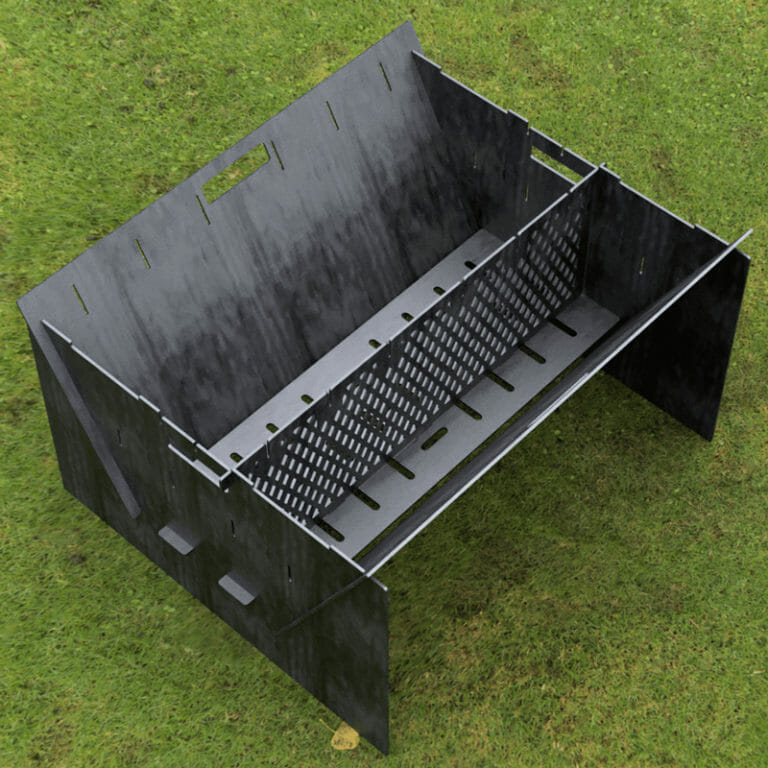 Custom Order - Fire Pit Collapsible Plancha Grill and Grill Indirect ...