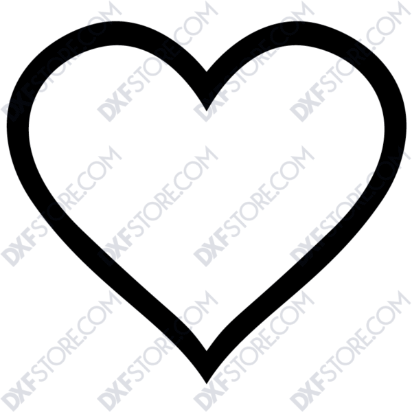 Heart Free DXF File - Ornamental Heart CNC DXF File - DXF File Cut ...