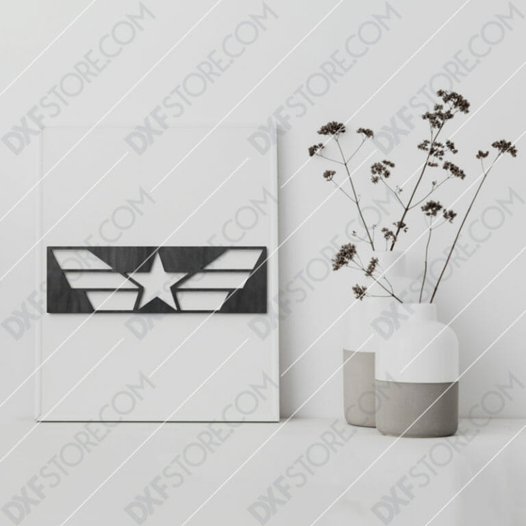 Star and Stripes Free DXF File - DXF File Cut-Ready for CNC Laser ...