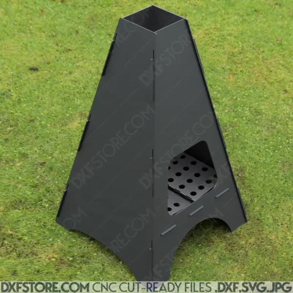 Chiminea Fire Pit Denali Vertical Fire Pit Collapsible DXF files - DXF ...